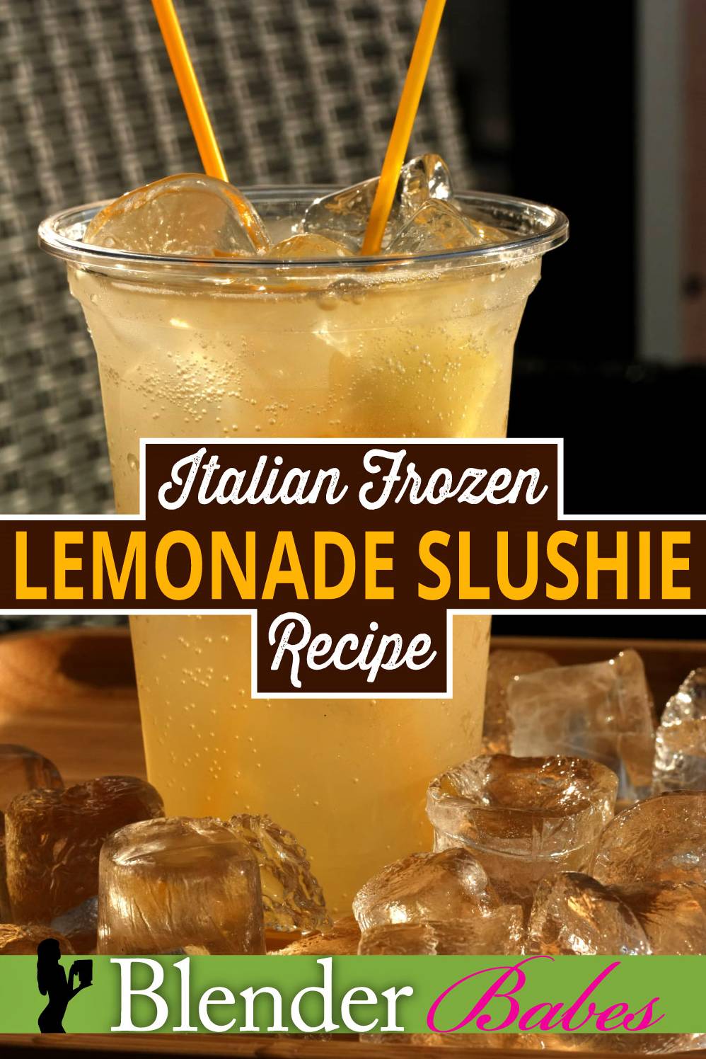 Frozen Lemonade Italian Ice Slushie | Blender Babes