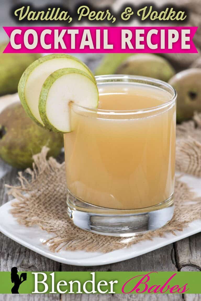 Vanilla, Pear, and Vodka Cocktail Recipe | Blender Babes